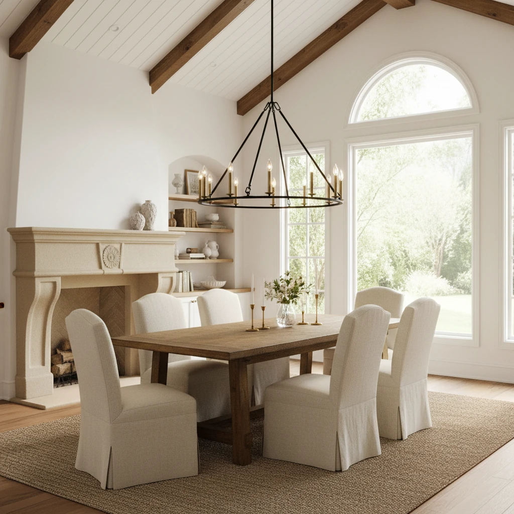 Ivan Rustic 12-Light Candle Iron Round Chandelier – At Ease Home Life