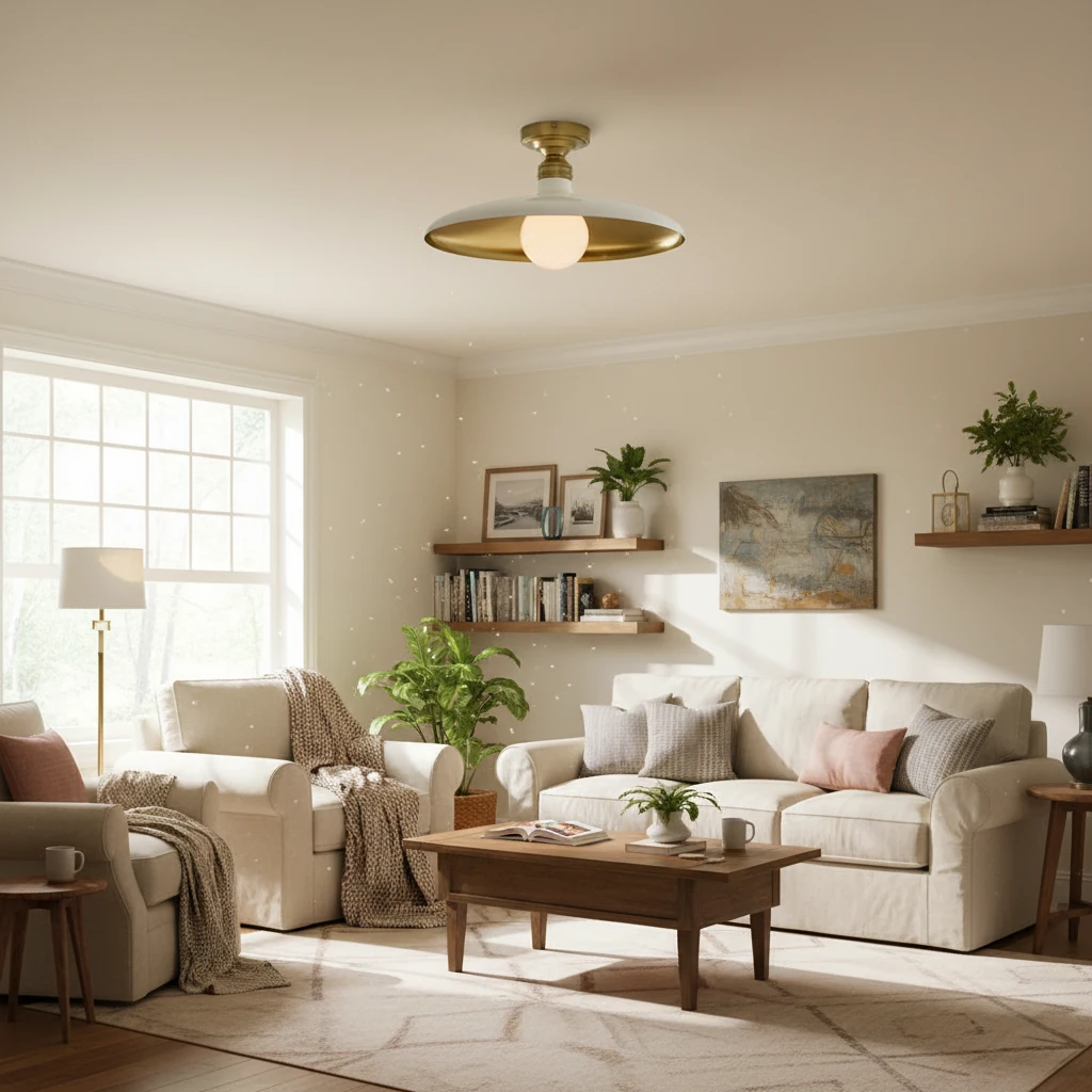 Brynn Farmhouse Industrial Metal Finish Flush Mount – At Ease Home Life