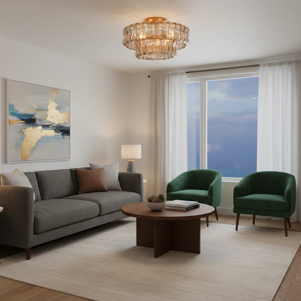 Ghiaccio Italian Glass Chandelier| Lucia Living