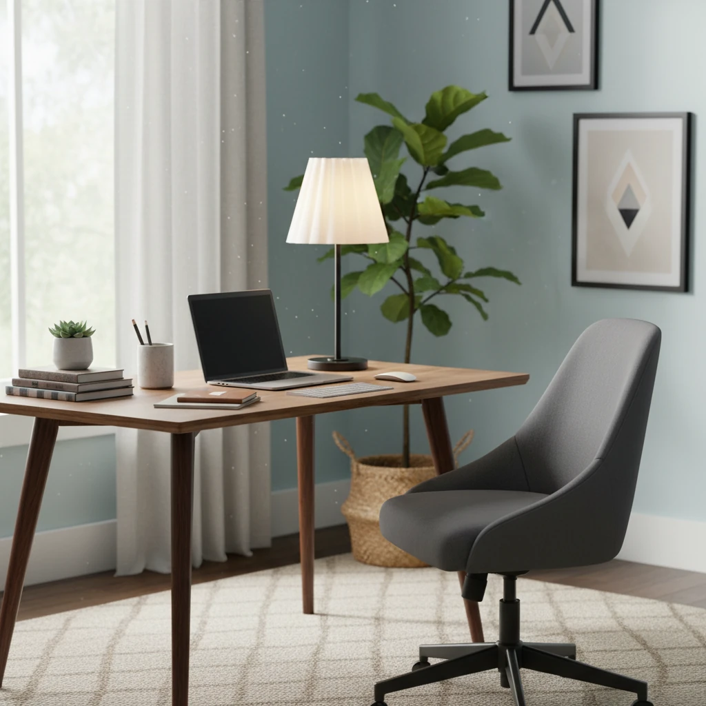 Thalia Modern Tapered Shade Linen Table Lamp – At Ease Home Life