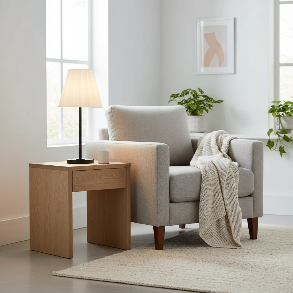 Thalia Modern Tapered Shade Linen Table Lamp – At Ease Home Life